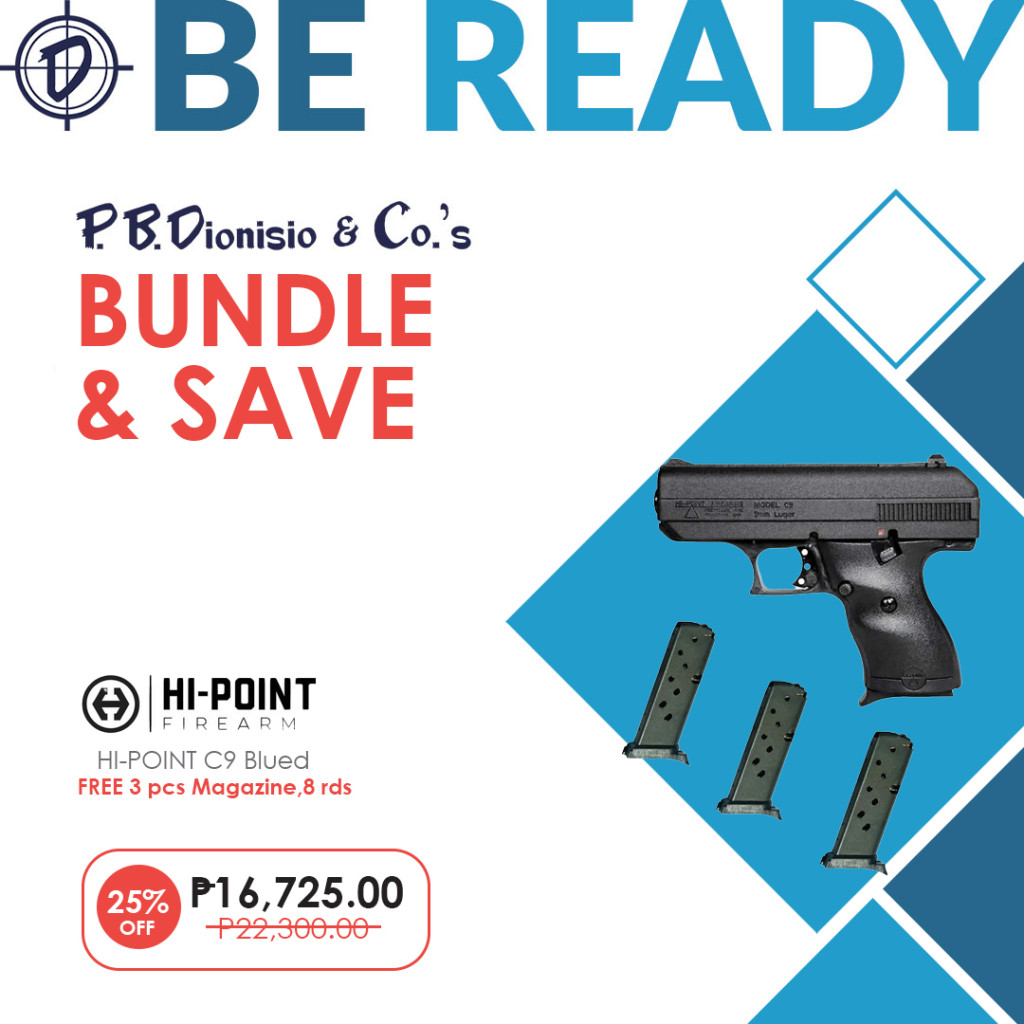 HI-POINT Pistol C9 Blued, Cal. 9mm, 8rds., 88.9" bbl., High-Impact ...