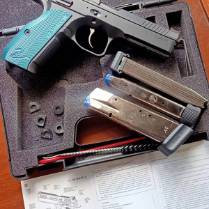 CZ Pistol SHADOW 2 Blue Grip, Cal.9mm, 19-rds. 125 mm bbl. Steel Frame ...