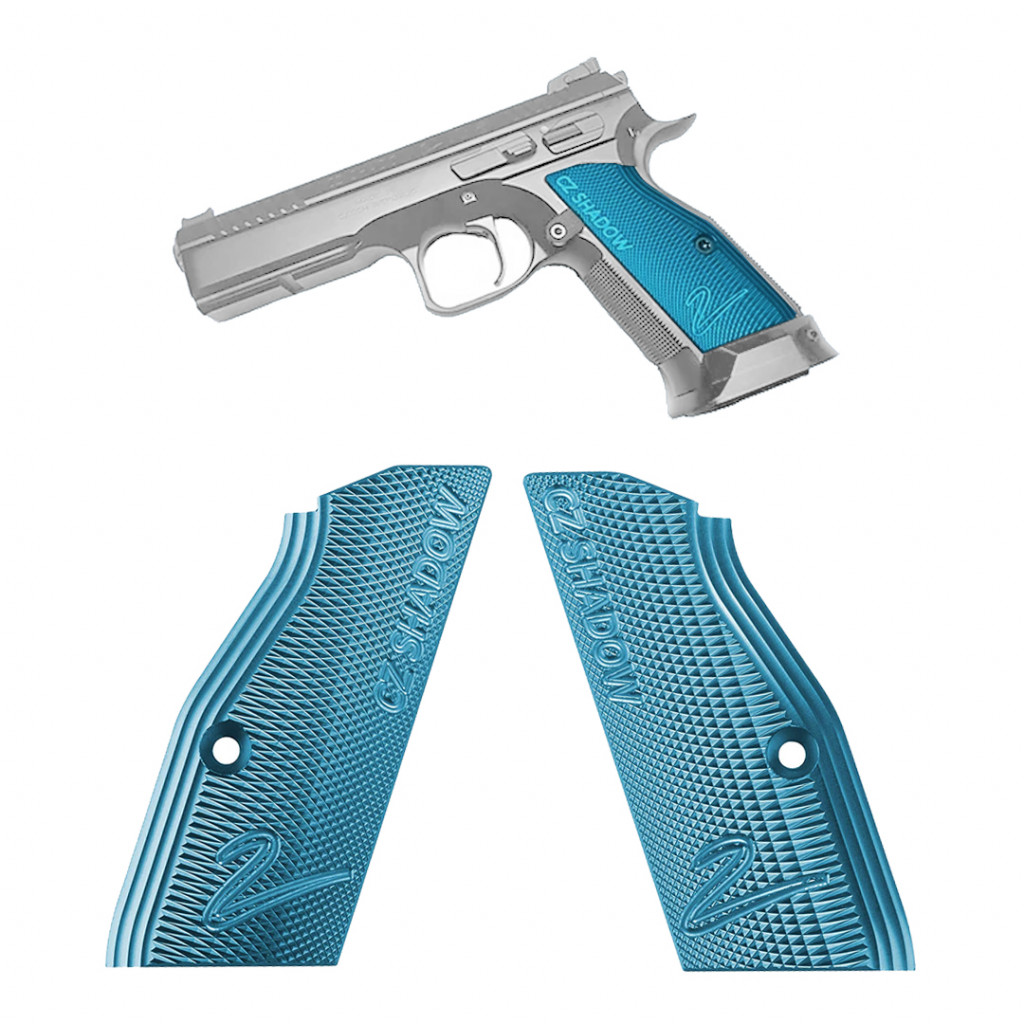 CZ GRIP CZ SHADOW 2 Blue short hard elox #1091-2180-24 - PBDionisioCo