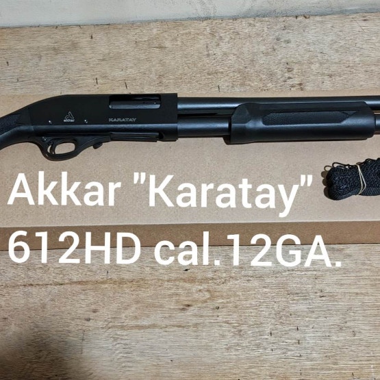 AKKAR Shotgun KARATAY 612 HD Black, Caliber 12 gauge, 6+1 rds. Pump ...