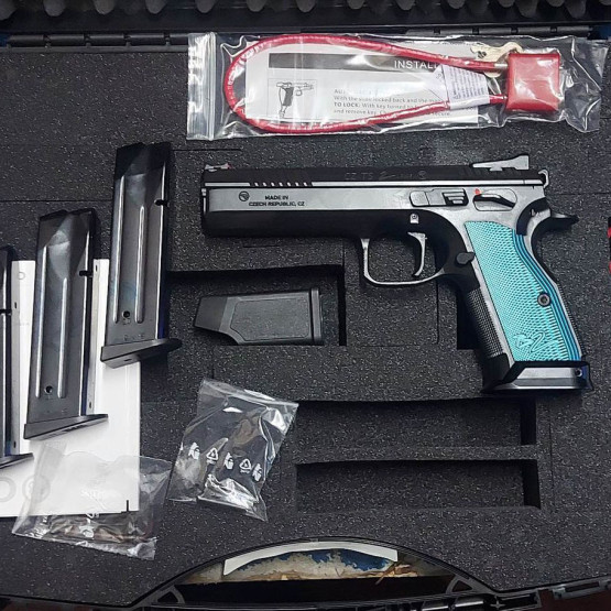 CZ Pistol CZ TS 2 Blue (Duralumin Grip) Cal. 9mm, 20rds., 134mm., Black ...