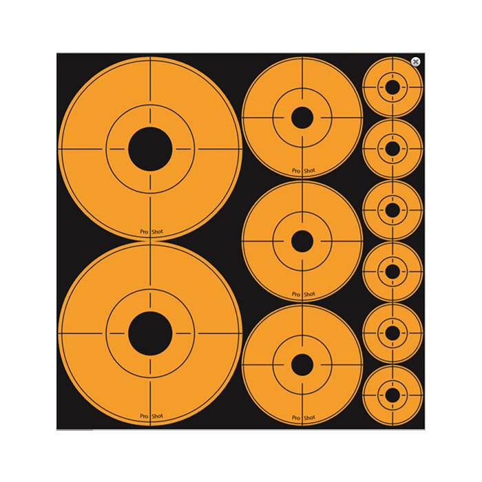 Pro Shot Orange Peel & Stick Assorted - Two 3" Dots, Three 2" Dots ...