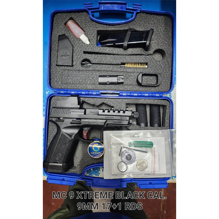 GIRSAN Pistol MC9 XTREME Black Cal.9mm, 17+1rds., 120.39 mm ...