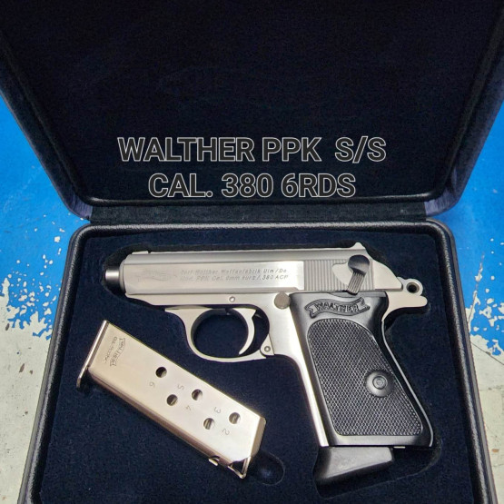 WALTHER Pistol PPK Stainless Cal.380, 6rds., 3.6"bbl., Metal Frame ...