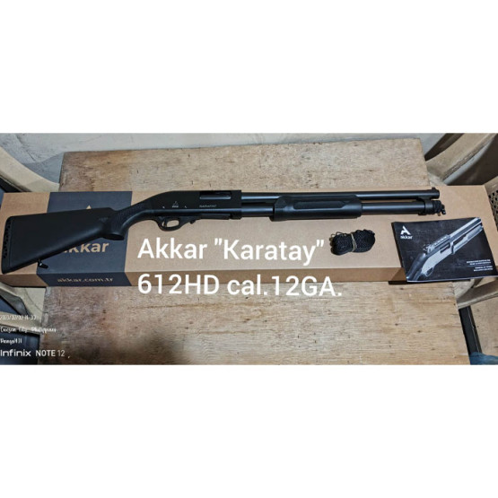 AKKAR Shotgun KARATAY 612 HD Matte Black, Cal.12 gauge, Pump Action, 6 ...