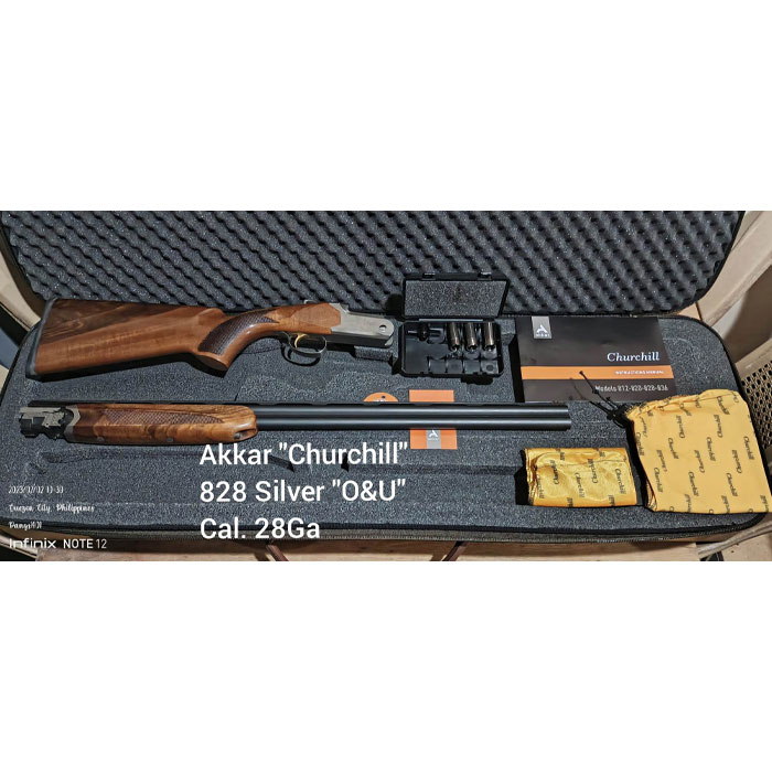 AKKAR Shotgun CHURCHILL 828 Silver Cal.28 gauge, Over/Under, 28" bbl ...