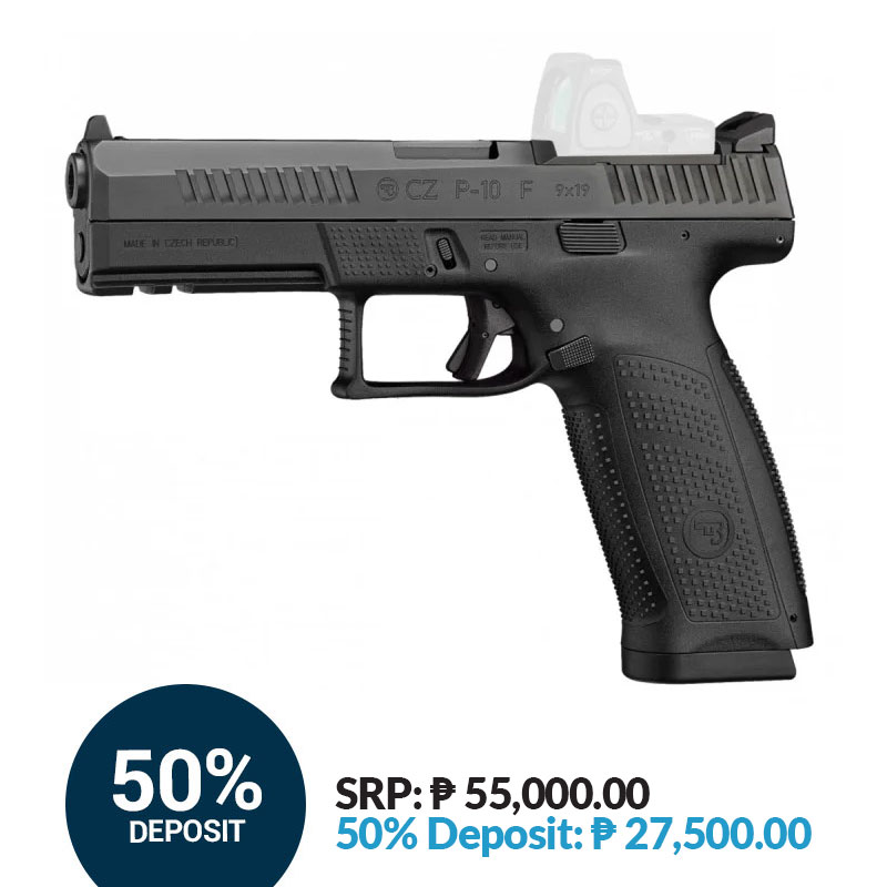 CZ Pistol P-10 F Black Optic Ready, Cal.9mm, 19-rds. 114 mm bbl. Polymer Frame, Black Polycoat ...