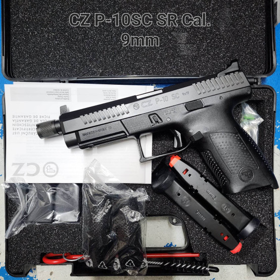 CZ Pistol P-10 SC SR Black, Cal.9mm, 15 rds. 134 mm, Polymer Frame, Luminescent Sights, Trigger ...