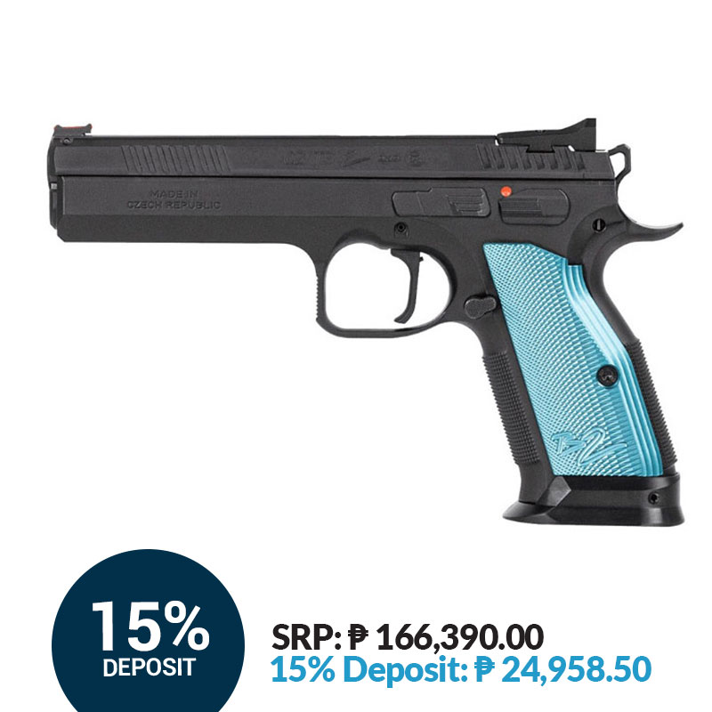 CZ Pistol CZ TS 2 Blue (Duralumin Grip) Cal. 40 S&W, 17-rds. 134mm bbl. Black Polycoat Steel ...
