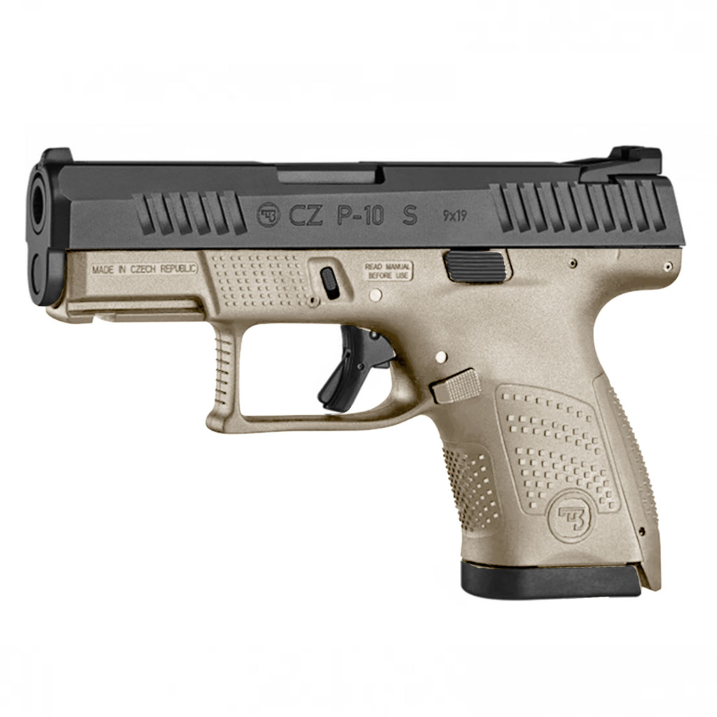CZ Pistol P-10 S FDE Cal. 9mm, 12 rds. 89.5 mm, Polymer Frame, Fixed Tritium sight, Trigger ...