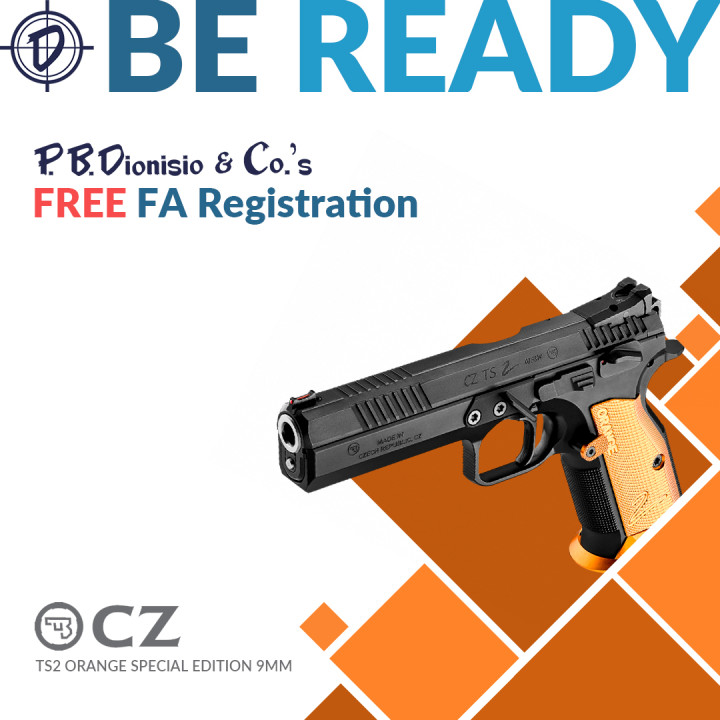 CZ Pistol TS 2 Orange (Duralumin Grips) Cal. 9mm 20-rds. 130 mm bbl ...
