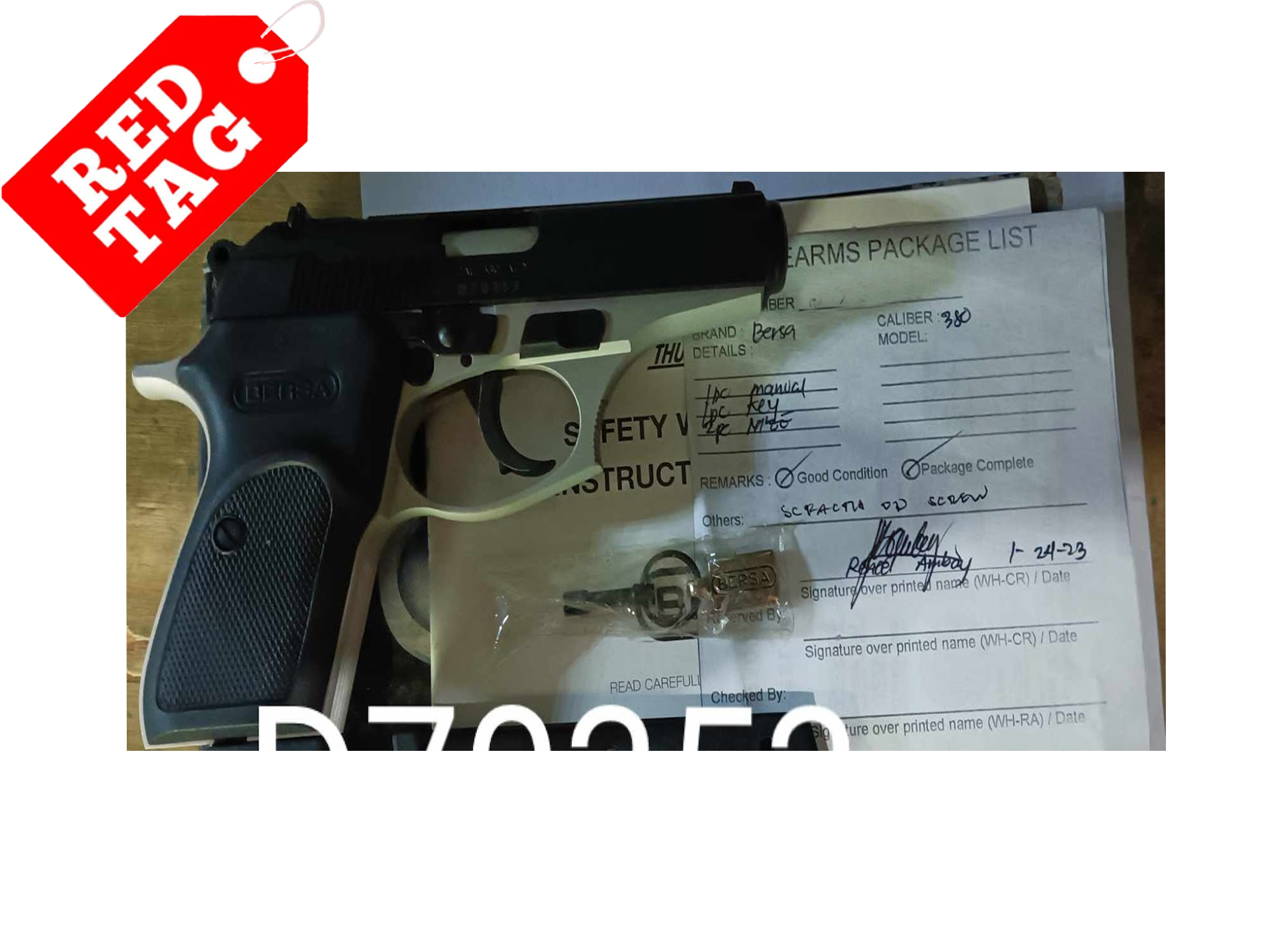 BERSA PISTOL, Thunder, Cal. 380, DT, 7rds #0BSA-380-D *Good / No ...